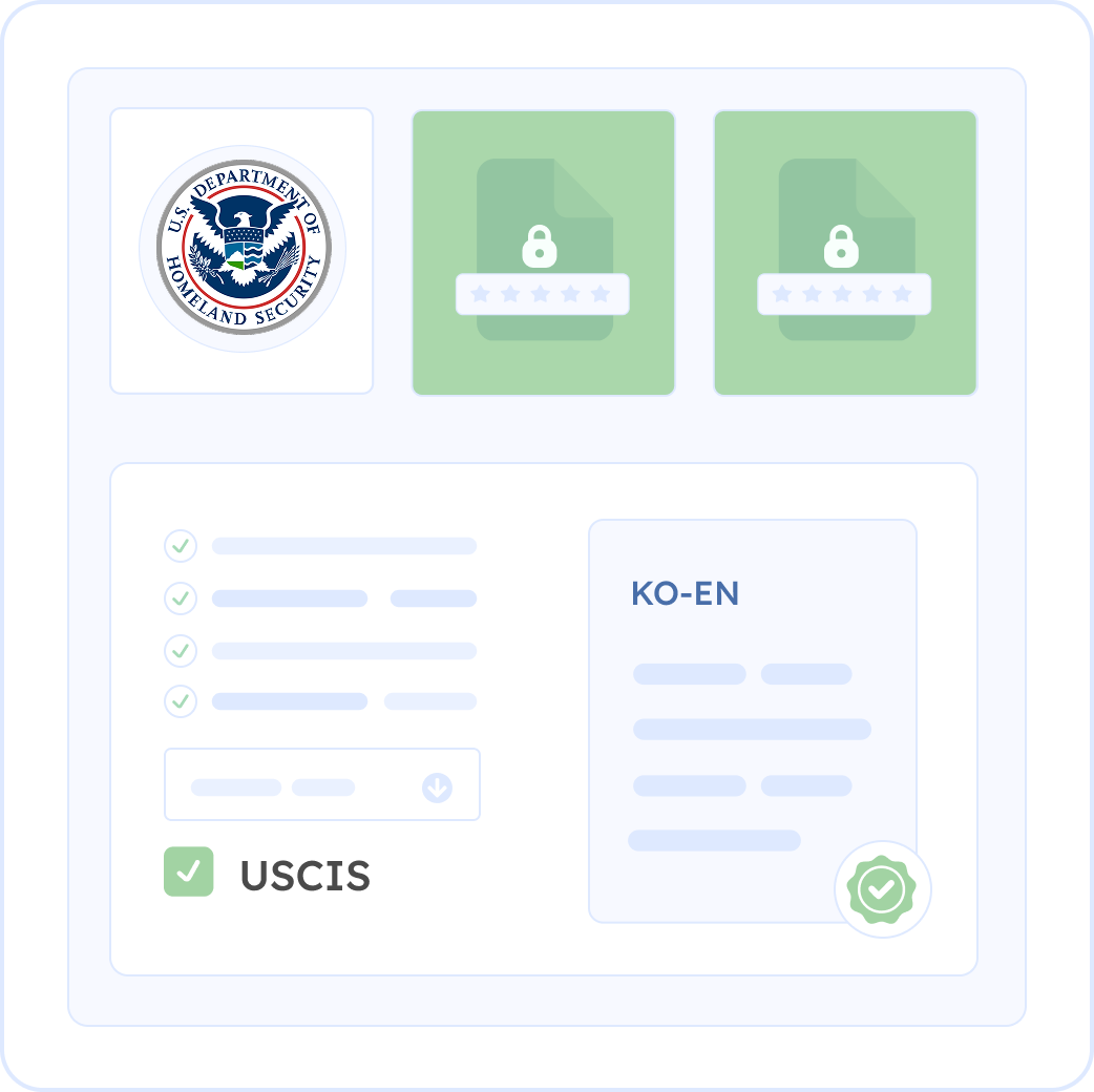 USCIS için Sertifikalı Korece Çeviri | MotaWord