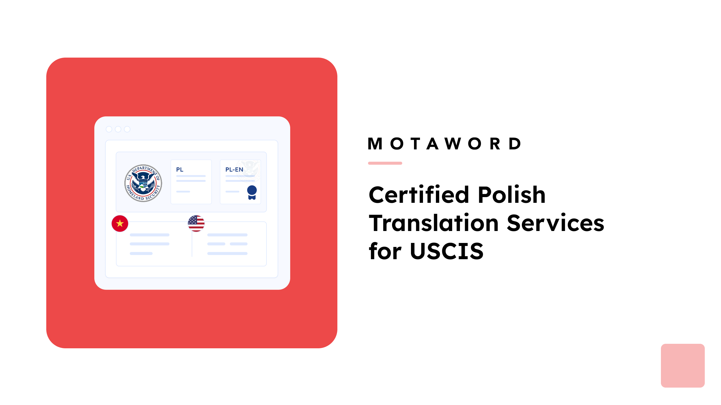 USCIS için Sertifikalı Lehçe Çeviri | MotaWord