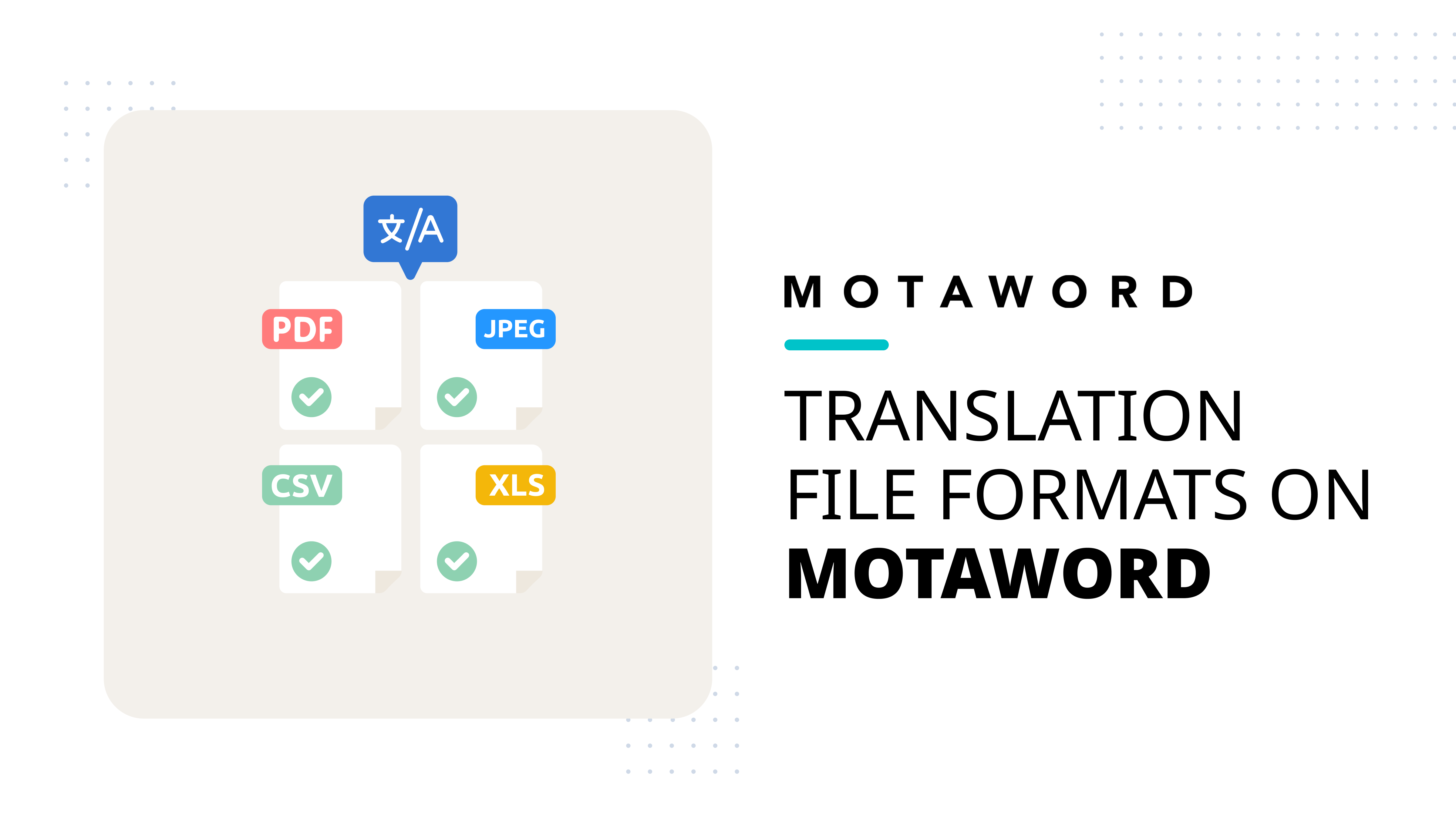 Translation File Formats Supported by MotaWord